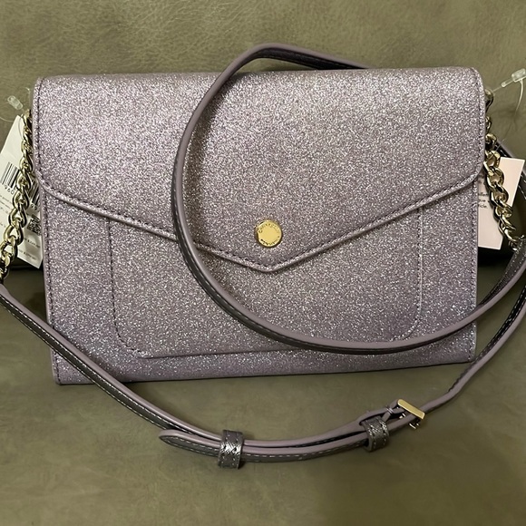 kate spade | Bags | Kate Spade Lilac Frost Glitter Tinsel Flap ...